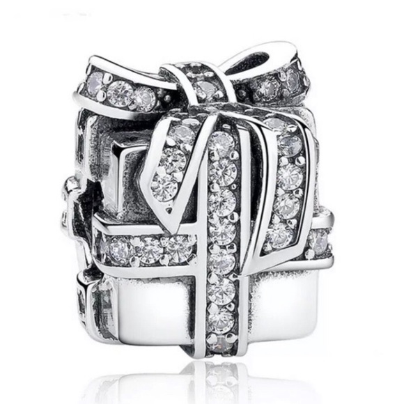 Jewelry | Crystal Christmas Present Gift Box Charm | Poshmark